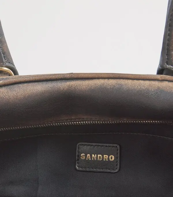 Sandro Leather Ezmehralda Top-handle Bag