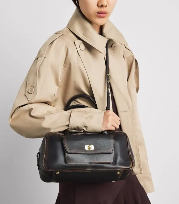 Sandro Leather Ezmehralda Top-handle Bag - Brown