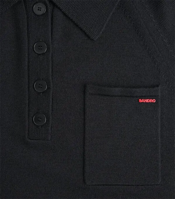 Sandro Wool-blend Polo Sweater