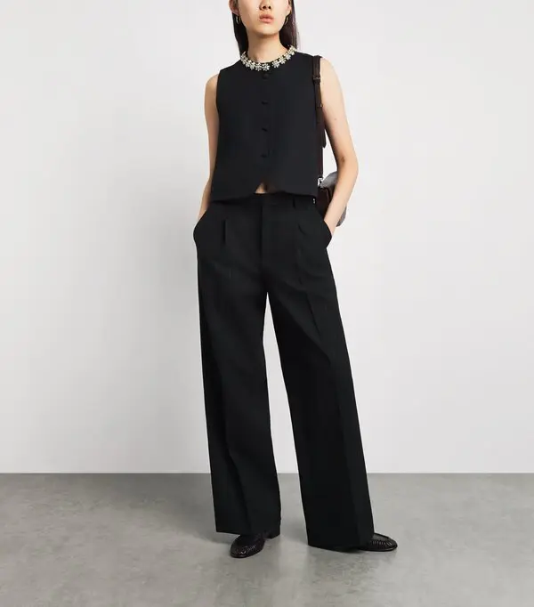 Sandro Wool Crystal-embellished Waistcoat