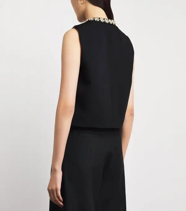 Sandro Wool Crystal-embellished Waistcoat