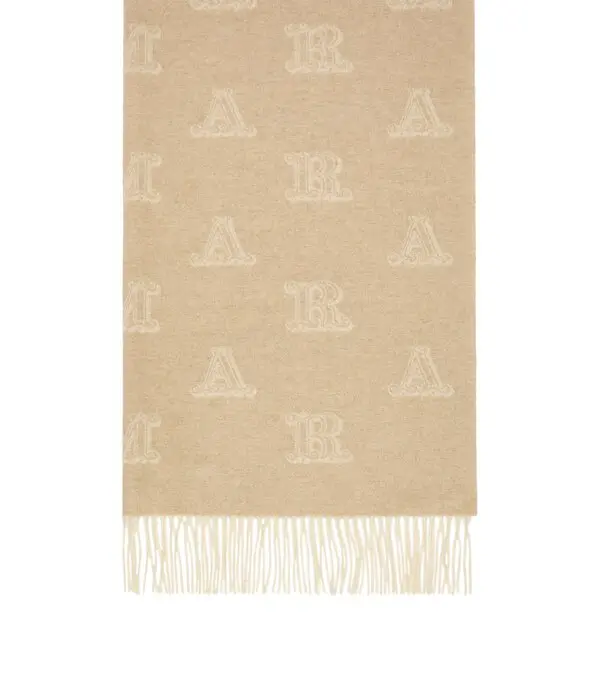 Max Mara Cashmere Monogram Scarf