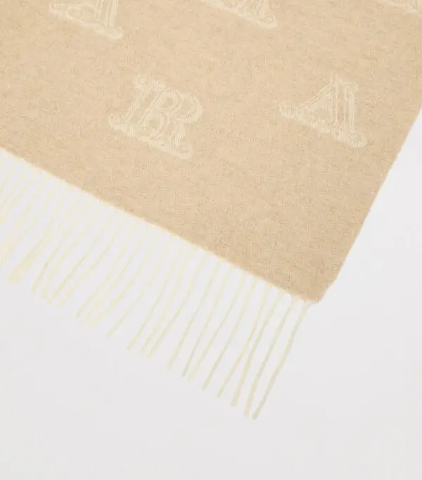 Max Mara Cashmere Monogram Scarf