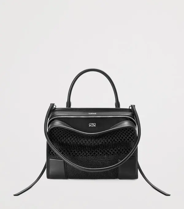 Loewe Medium Woven Leather Amazona 180 Top-handle Bag
