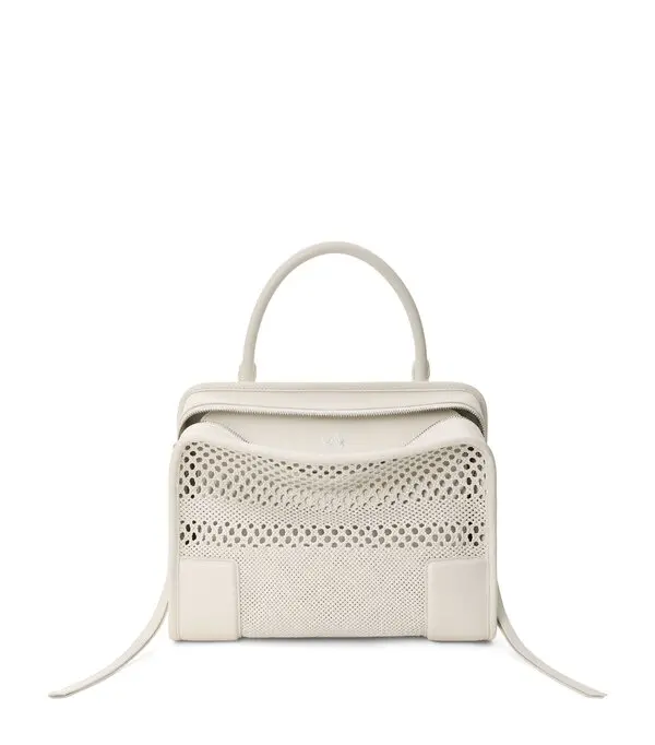 Loewe Medium Woven Leather Amazona 180 Top-handle Bag