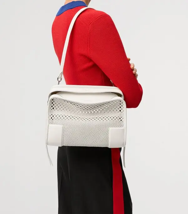 Loewe Medium Woven Leather Amazona 180 Top-handle Bag