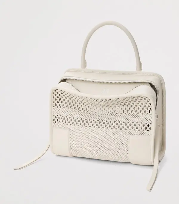 Loewe Medium Woven Leather Amazona 180 Top-handle Bag
