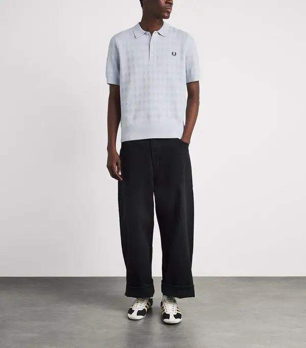 Fred Perry Cotton Pointelle Polo Shirt