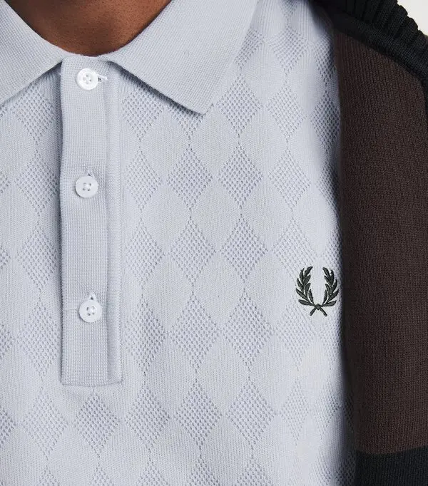 Fred Perry Cotton Pointelle Polo Shirt