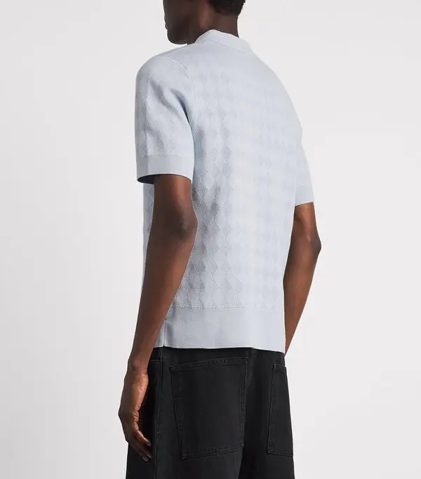 Fred Perry Cotton Pointelle Polo Shirt