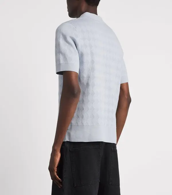 Fred Perry Cotton Pointelle Polo Shirt