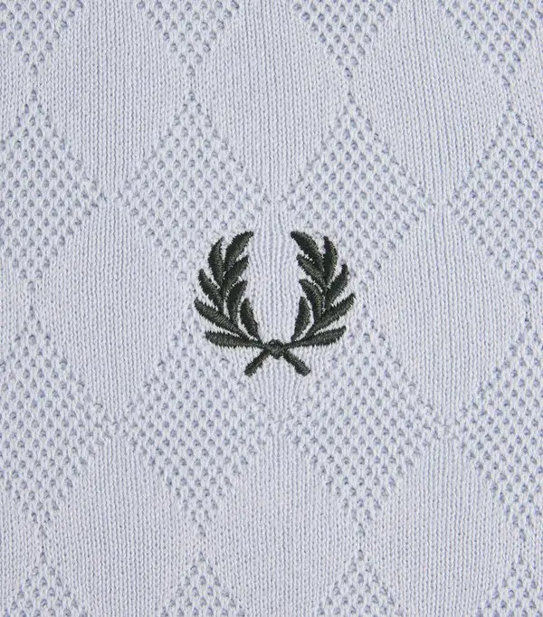 Fred Perry Cotton Pointelle Polo Shirt