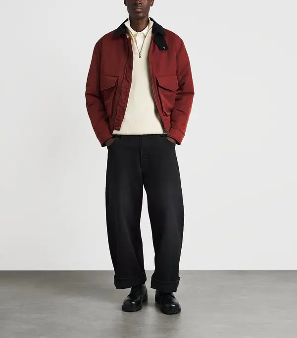 Fred Perry Cotton Waffle Knit Quarter-zip Sweatshirt - Ivory