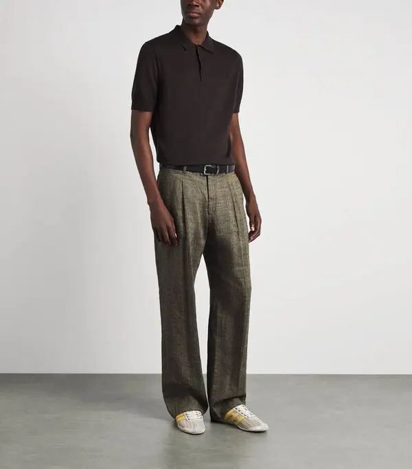 Fred Perry Cotton Knitted Polo Shirt