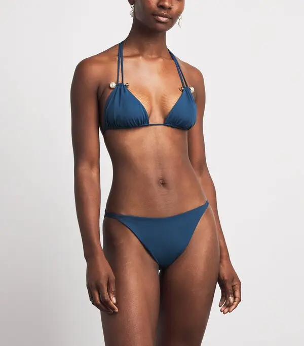 MORE NOIR Embellished Triangle Bikini