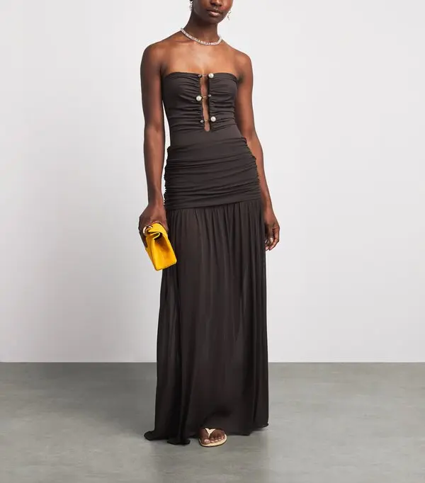 MORE NOIR Embellished Presley Strapless One Piece