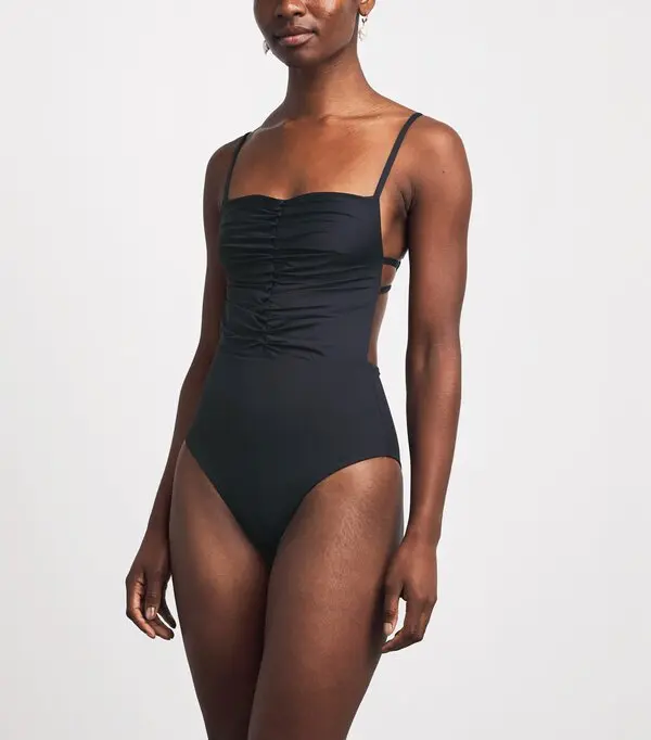 MORE NOIR Ruched Blair Swimsuit