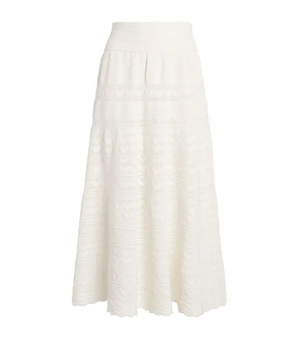 Molli Cotton Crochet Midi Skirt