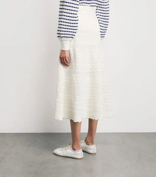 Molli Cotton Crochet Midi Skirt