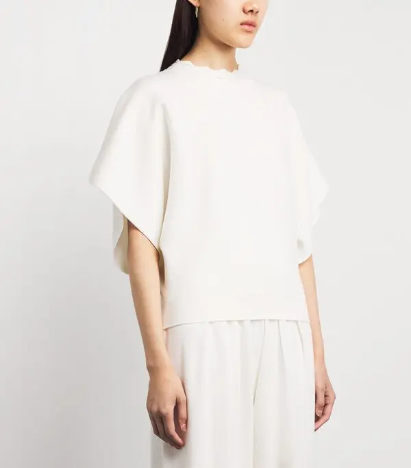 Molli Virgin Wool Scalloped Sweater Top