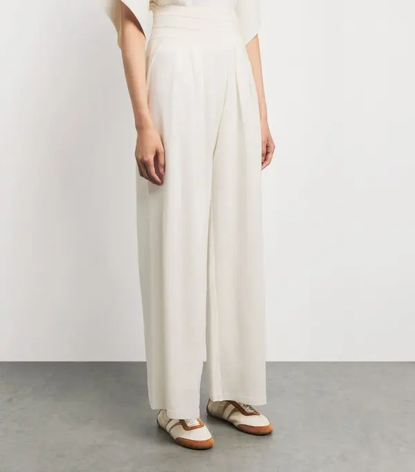 Molli Virgin Wool Wide-leg Trousers