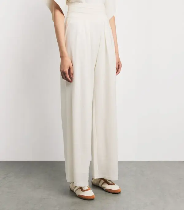 Molli Virgin Wool Wide-leg Trousers