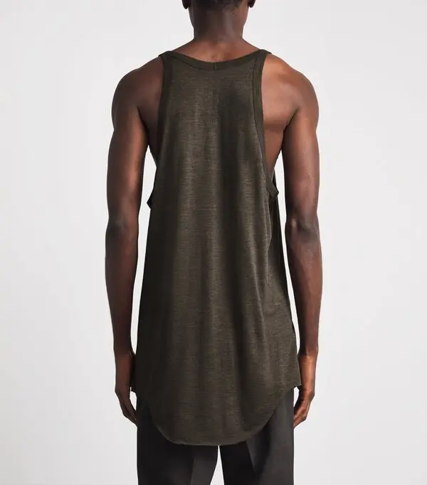 Rick Owens Wool-silk Pony Tank Top - Brown