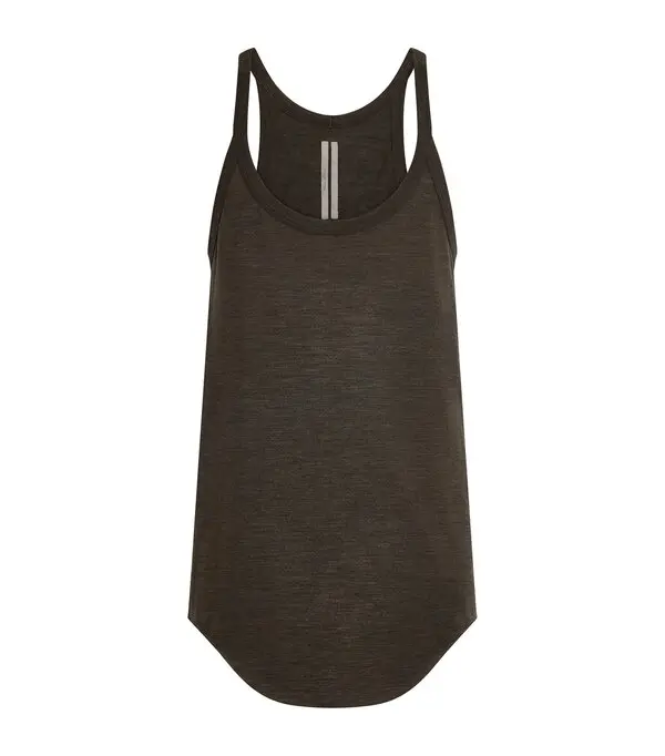 Rick Owens Wool-silk Pony Tank Top - Brown