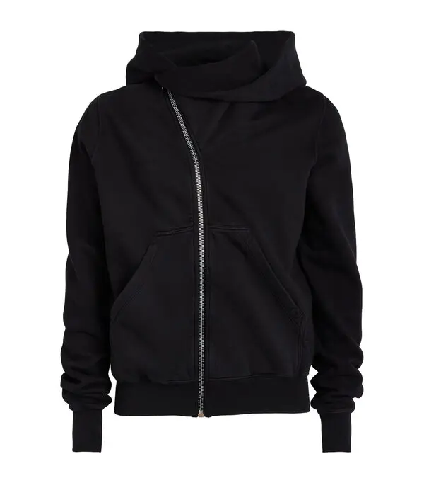 Rick Owens Asymmetric Mountain Hoodie - Black