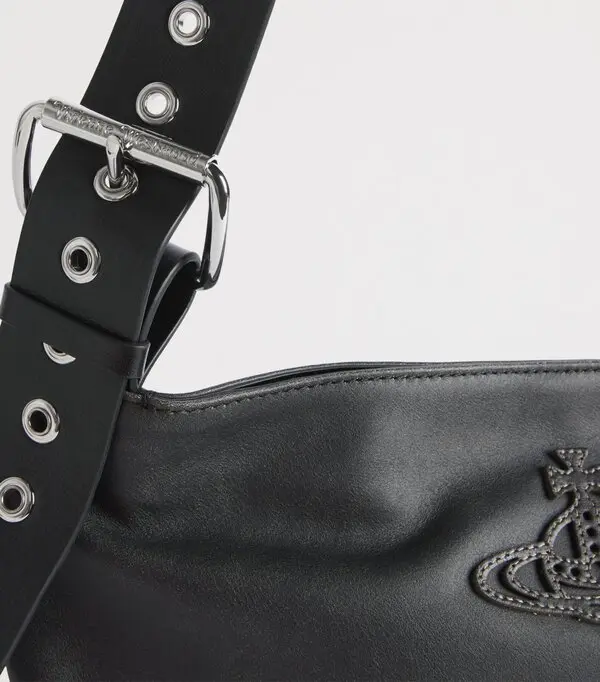 VIVIENNE WESTWOOD Maxime Leather Shoulder Bag - Black