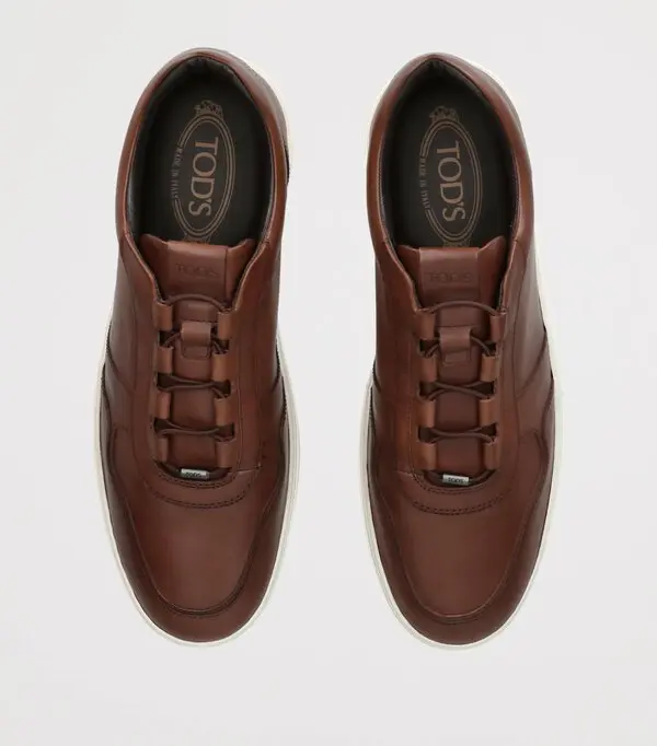 TOD'S Leather Elastic Cassetta Sneakers