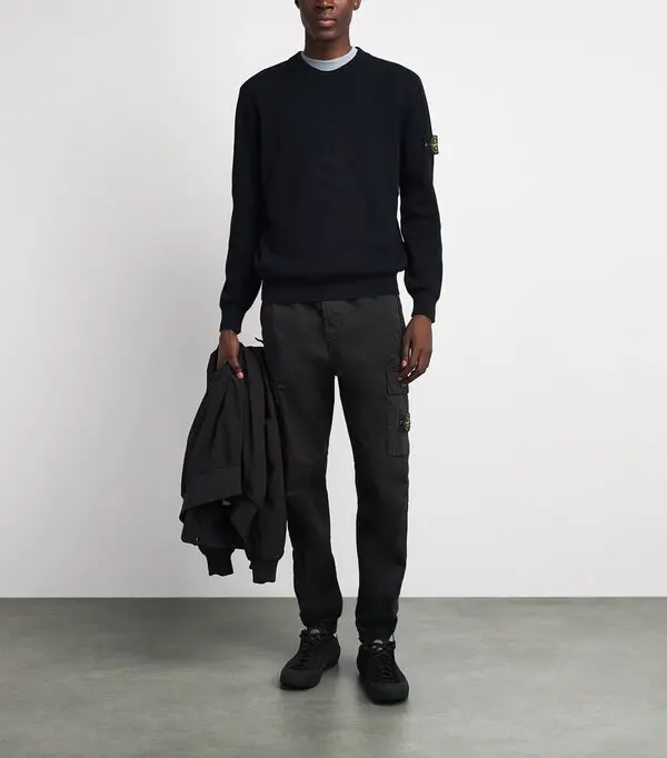 Stone Island Stretch Cotton-wool Cargo Trousers