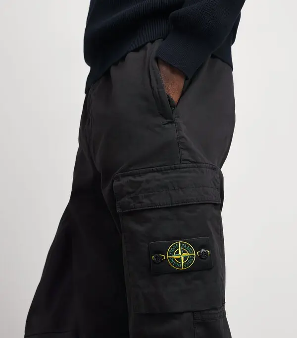 Stone Island Stretch Cotton-wool Cargo Trousers