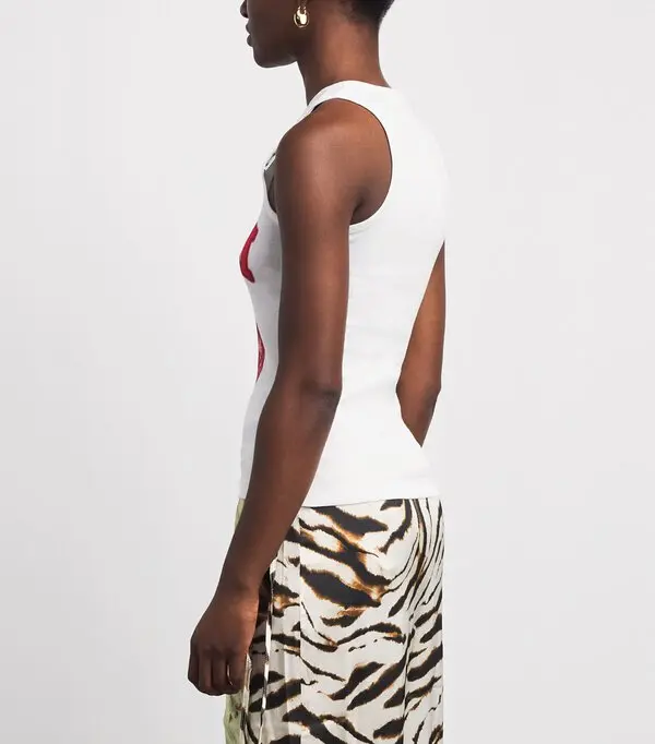 GANNI Organic Cotton Graphic Tank Top