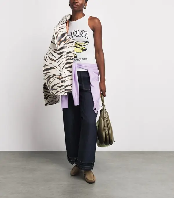 GANNI Organic Cotton Graphic Tank Top