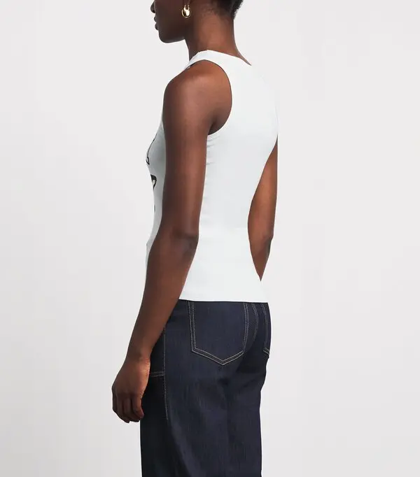 GANNI Organic Cotton Graphic Tank Top