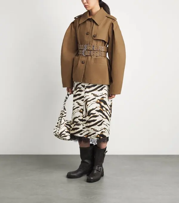 GANNI Cotton Belted Workwear Jacket