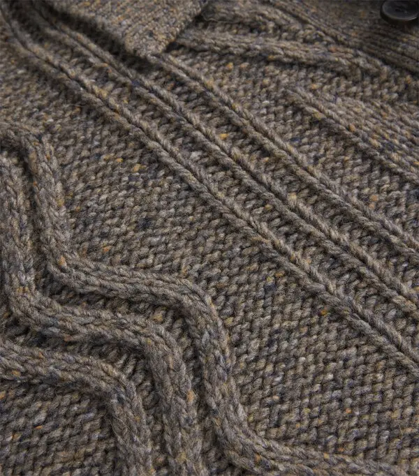 FRAME Wool-blend Cable-knit Polo Sweater