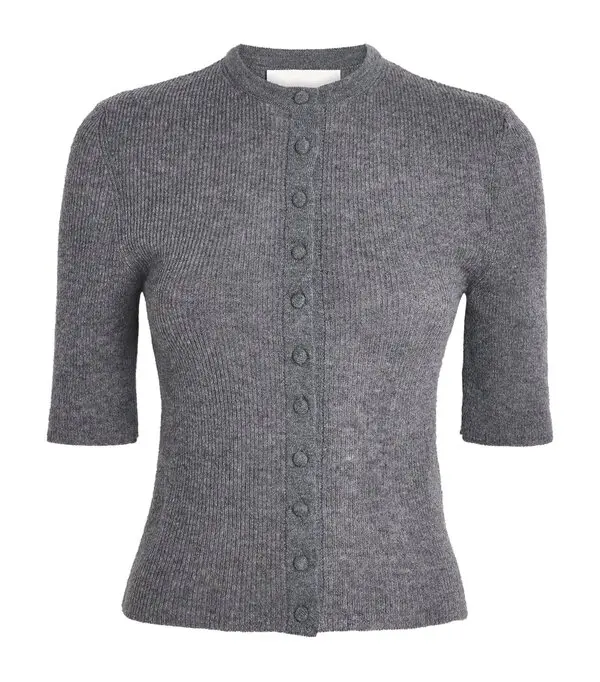 Citizens Of Humanity Wool-cashmere Cropped Cardigan - Grey