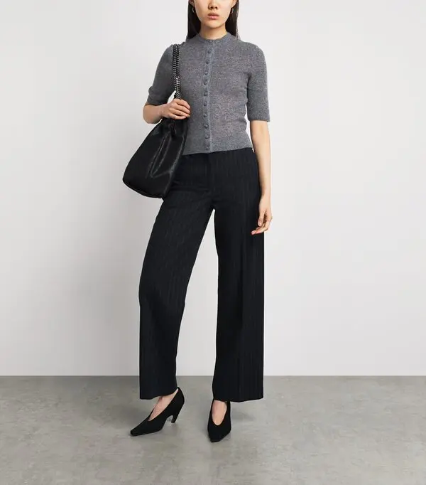 Citizens Of Humanity Wool-cashmere Cropped Cardigan - Grey