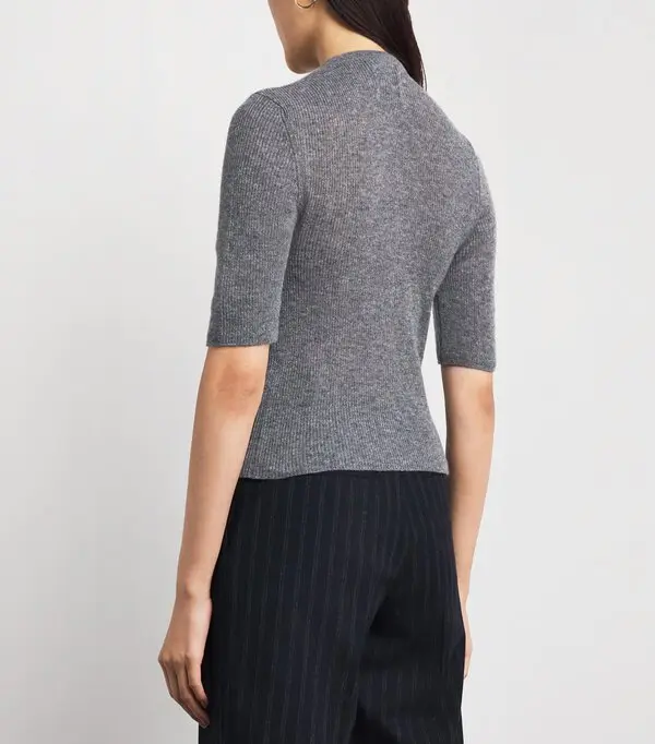 Citizens Of Humanity Wool-cashmere Cropped Cardigan - Grey