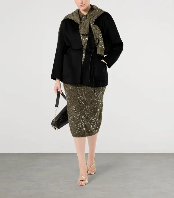 Marina Rinaldi Sequin-embellished Polo Sweater