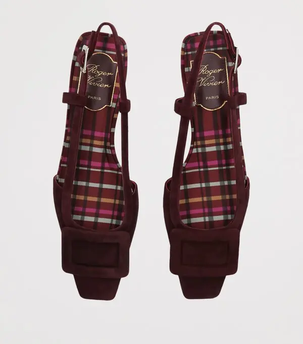 ROGER VIVIER Suede Belle Vivier Slingback Pumps 25