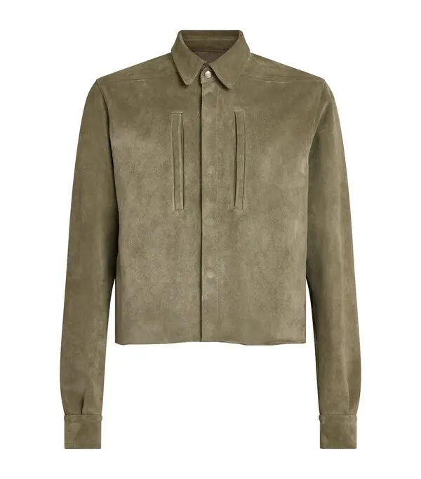 Rick Owens Alice Suede Jacket - White