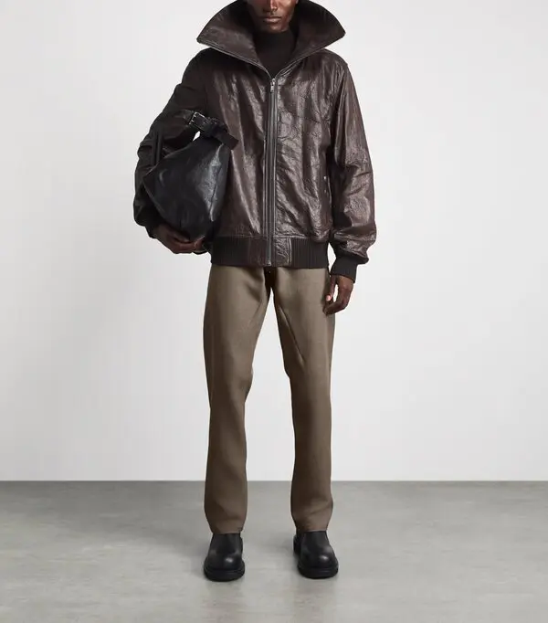 Rick Owens Wool Twill Wide-leg Trousers