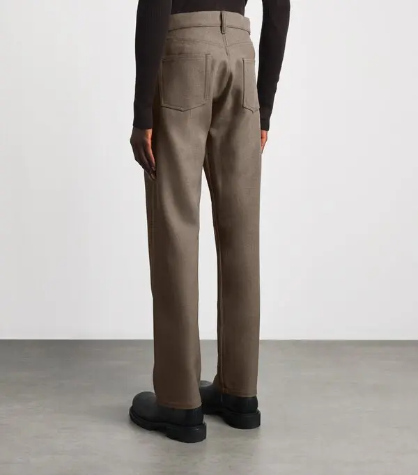 Rick Owens Wool Twill Wide-leg Trousers