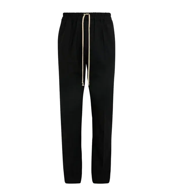 Rick Owens Wool-blend Slim Drawstring Trousers