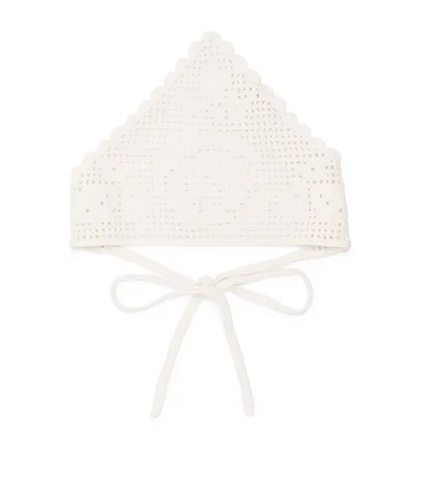 Lack Of Color Sun Crochet Bandana - Ivory