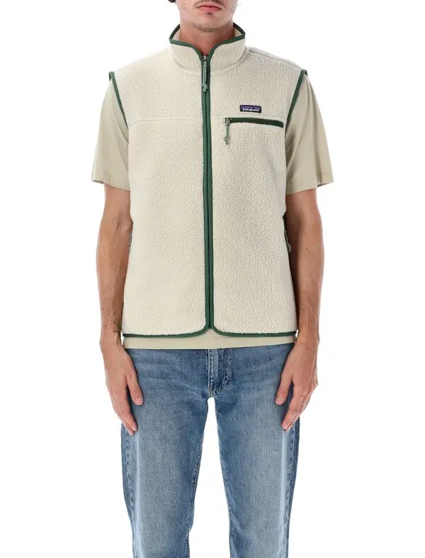 Patagonia Fleece Vest With Stand Collar - Pelican