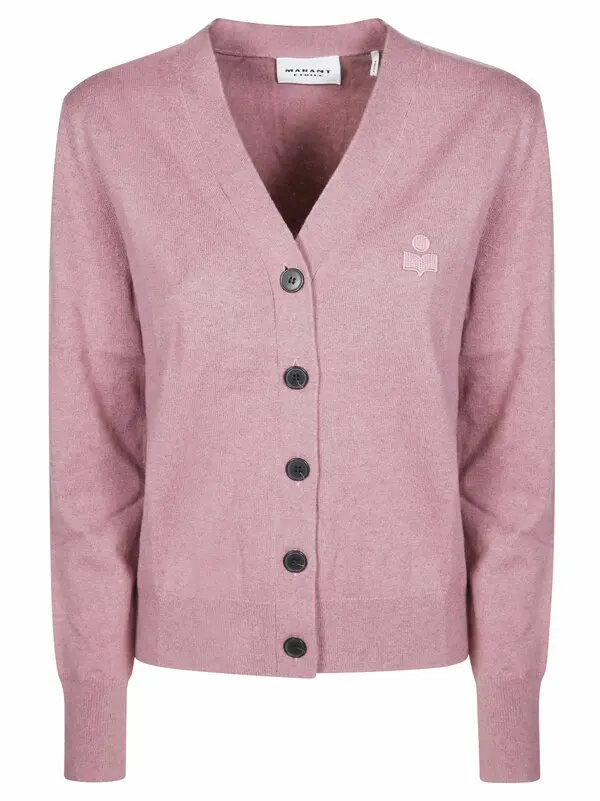 Isabel Marant Étoile Karinagz Cotton-wool Knit Cardigan - Rosa